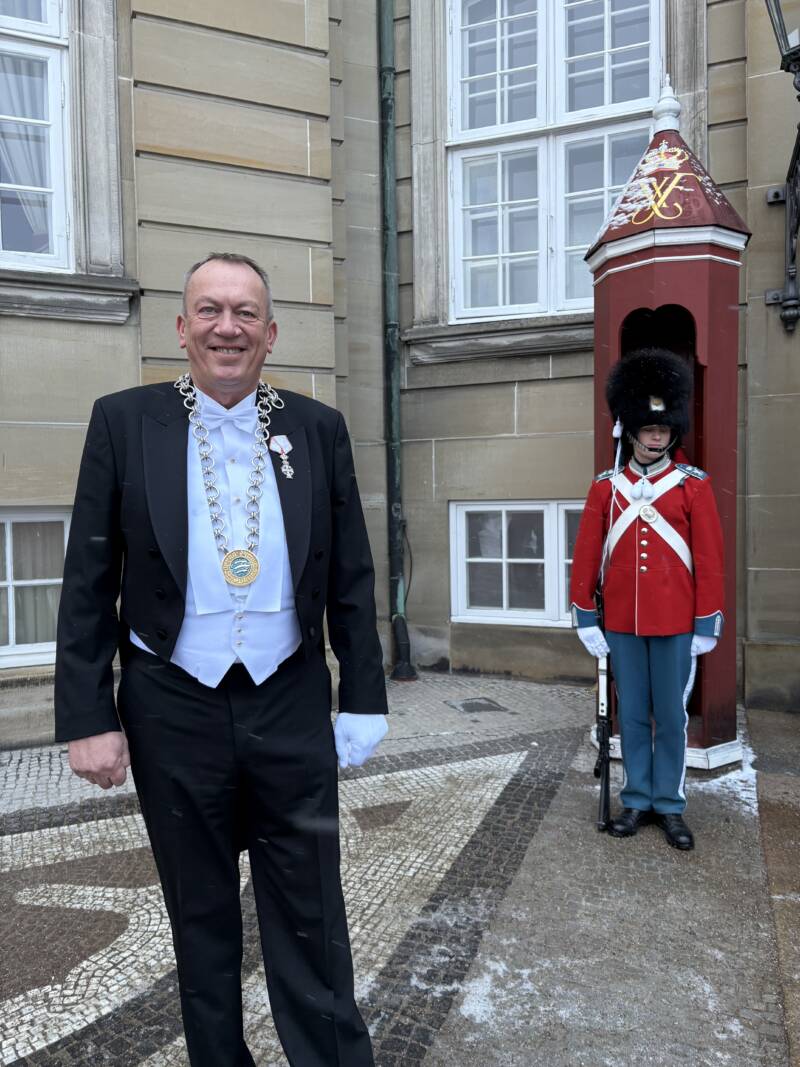 Borgmester Jan Riber Jakobsen til nytårskur på Amali enborg 05.01.2026 ...